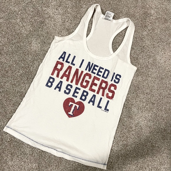 Tops | White Texas Rangers Tank | Poshmark
